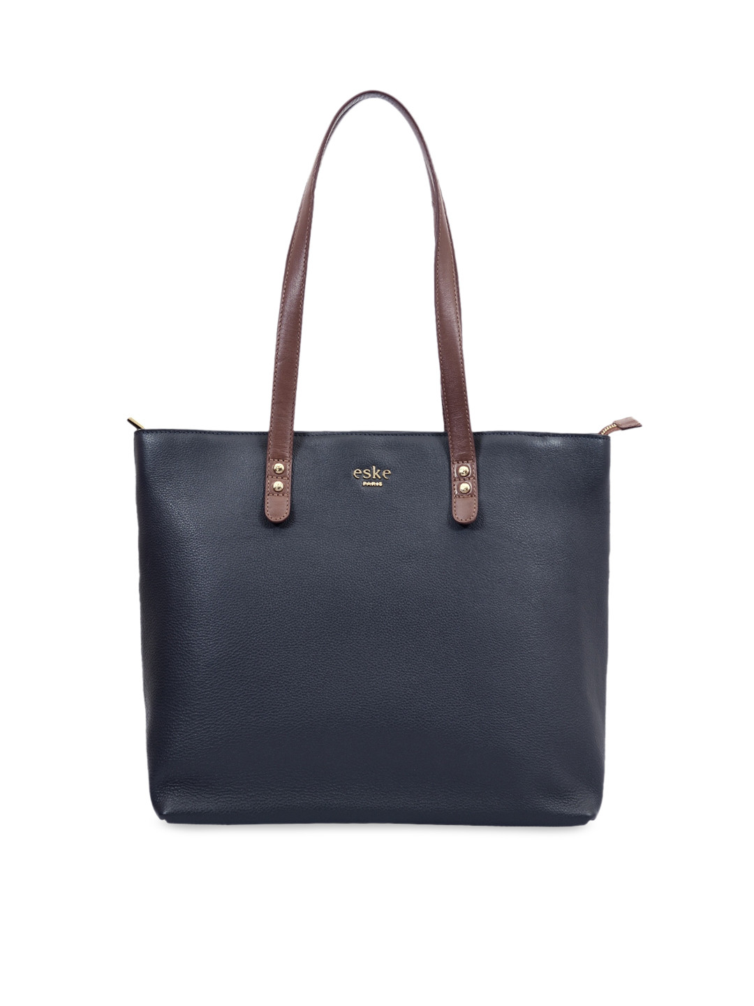 Buy Eske Navy Blue Leather Structured Shoulder Bag - Handbags for Women ...