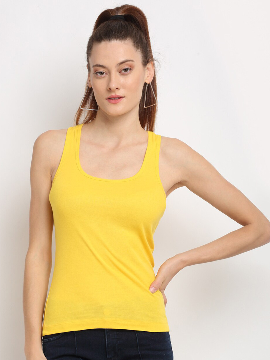 Buy Friskers Yellow Tank Top - Tops for Women 14547362 | Myntra