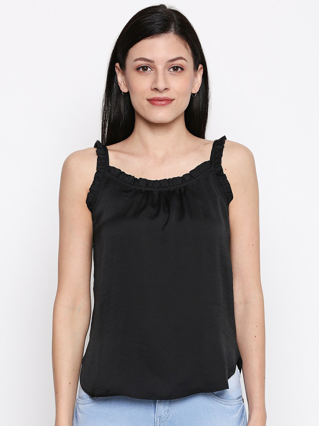 Buy People Black Regular Top - Tops for Women 14562370 | Myntra