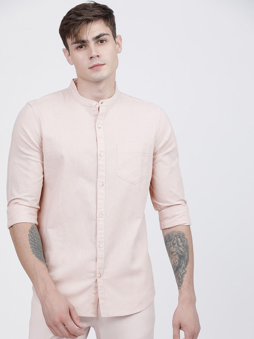 Buy HIGHLANDER Men Pink Slim Fit Casual Shirt - Shirts for Men 14441232 ...