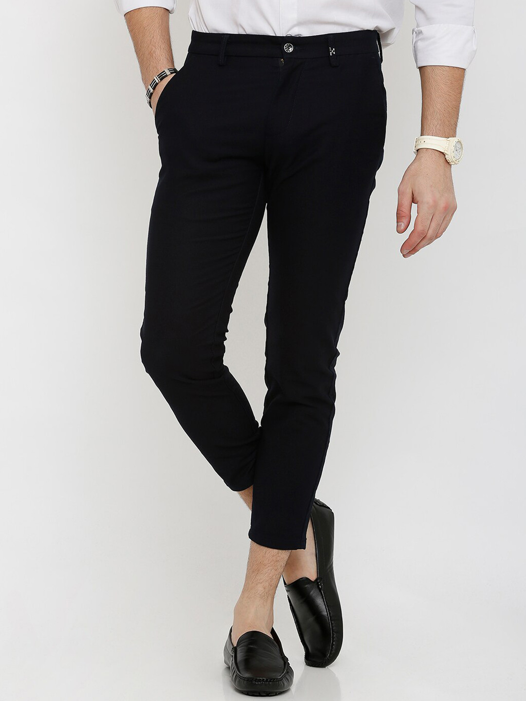 Buy Rex Straut Jeans Men Blue Slim Fit Regular Trousers - Trousers for ...