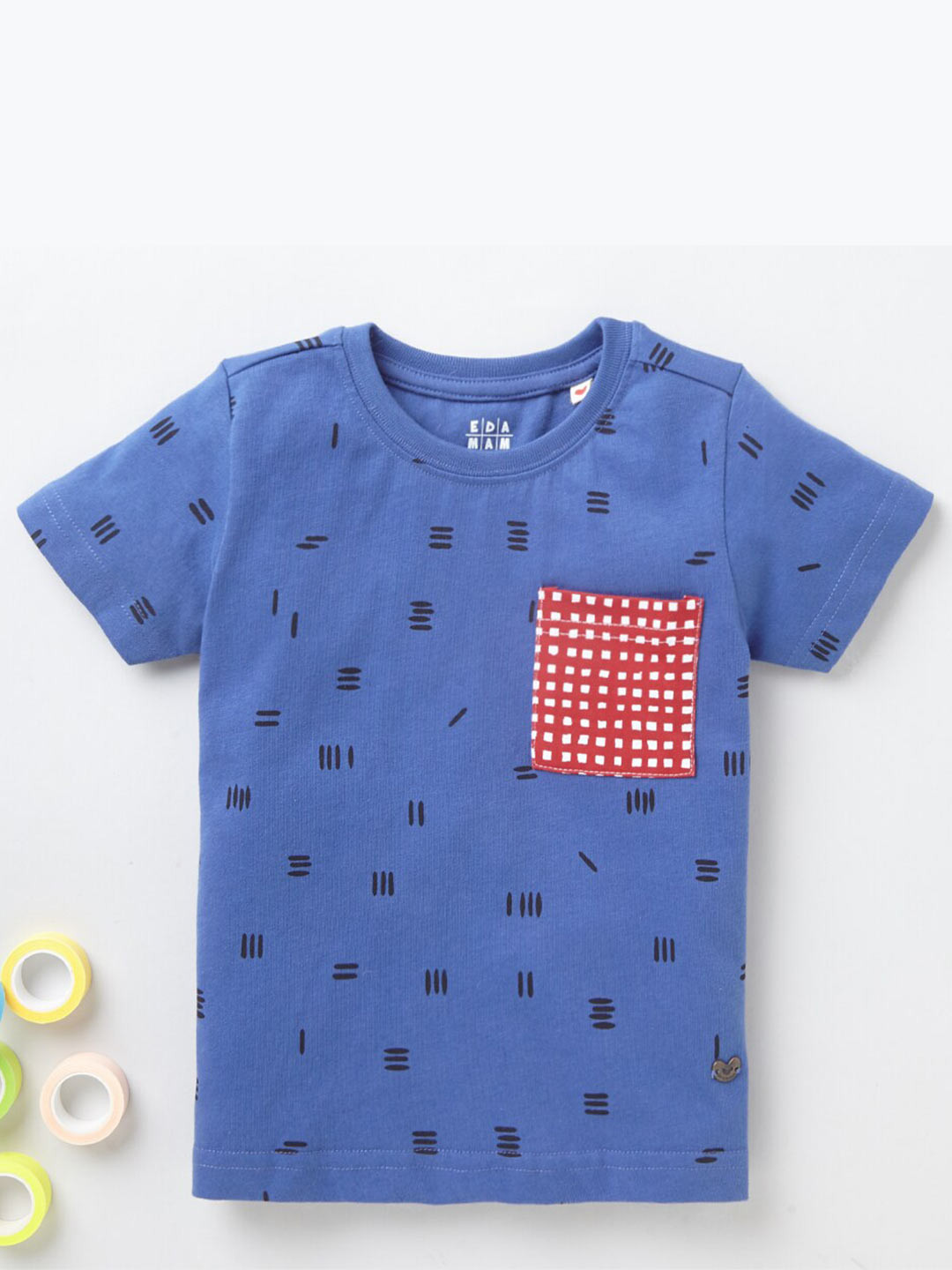 Buy Ed A Mamma Kids Blue Printed Bio Finish Pure Cotton Sustainable ...