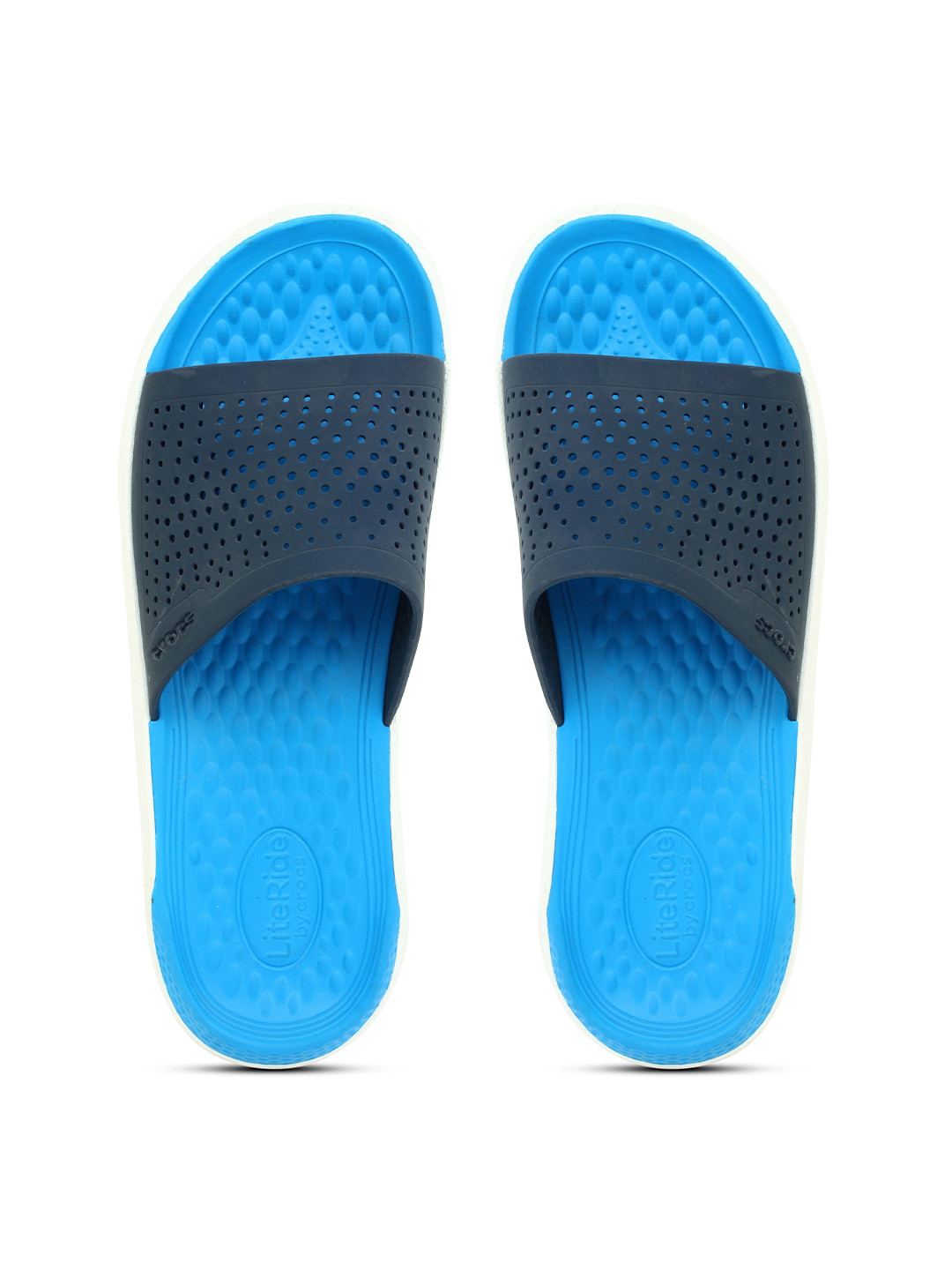 Buy Crocs Unisex Navy Blue Croslite Sliders - Flip Flops for Unisex ...