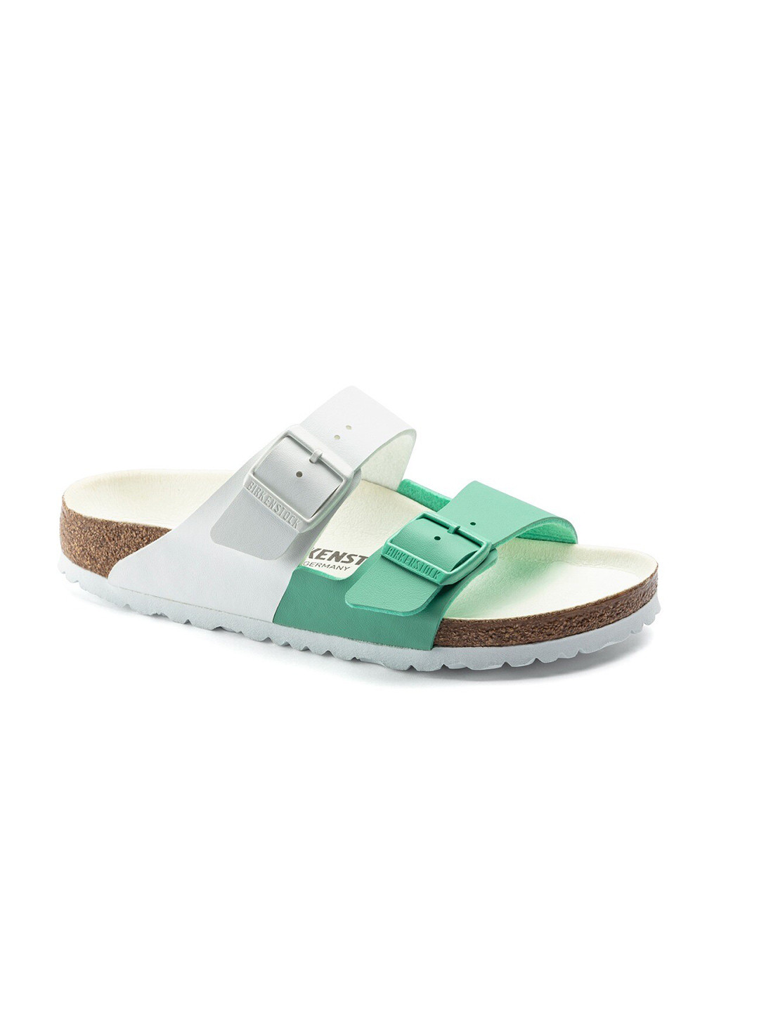 Buy Birkenstock Unisex Arizona Split White Narrow Width Slides ...
