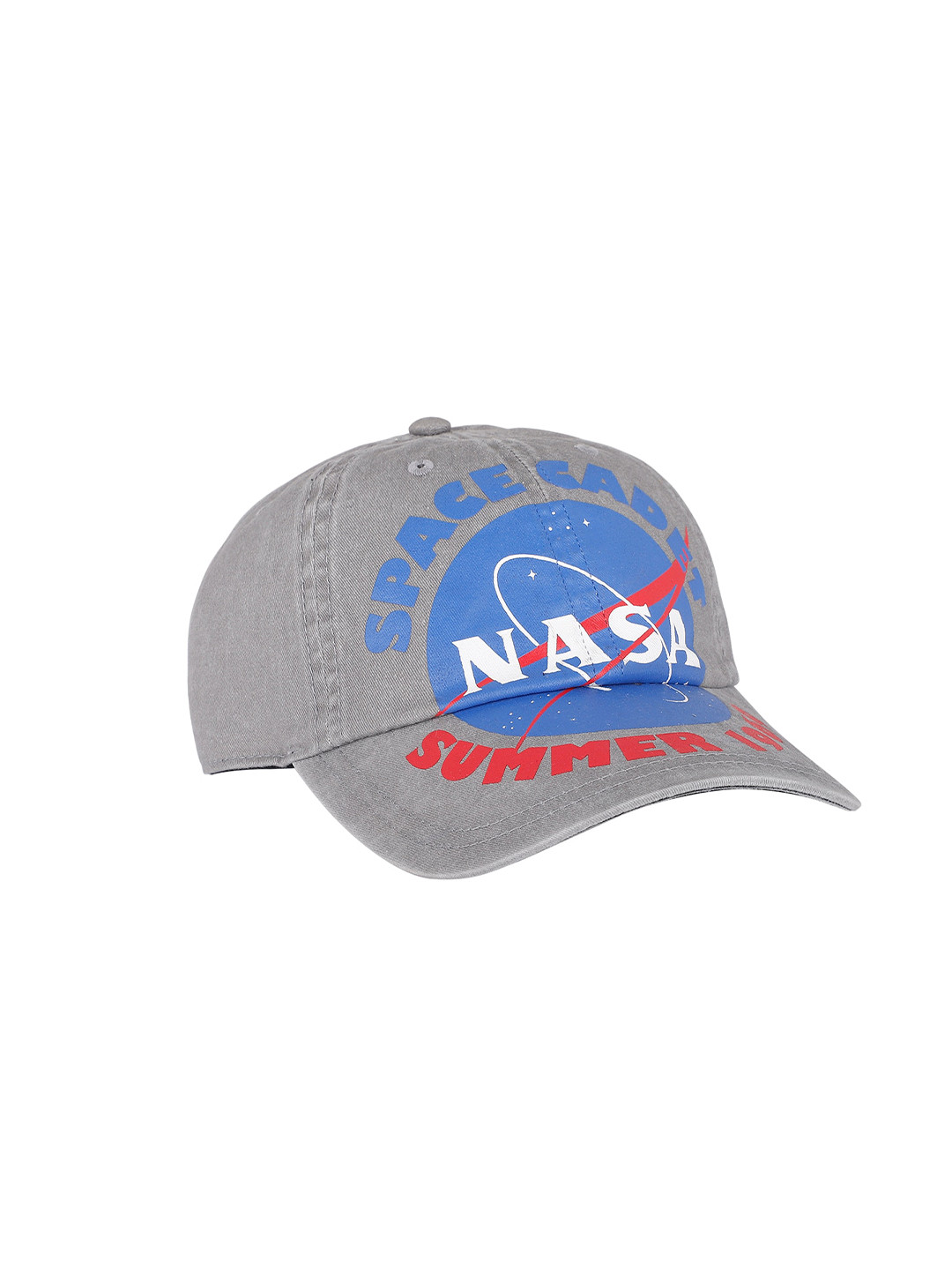 Buy Free Authority Men Grey & Blue NASA Printed Baseball Cap - Caps for ...