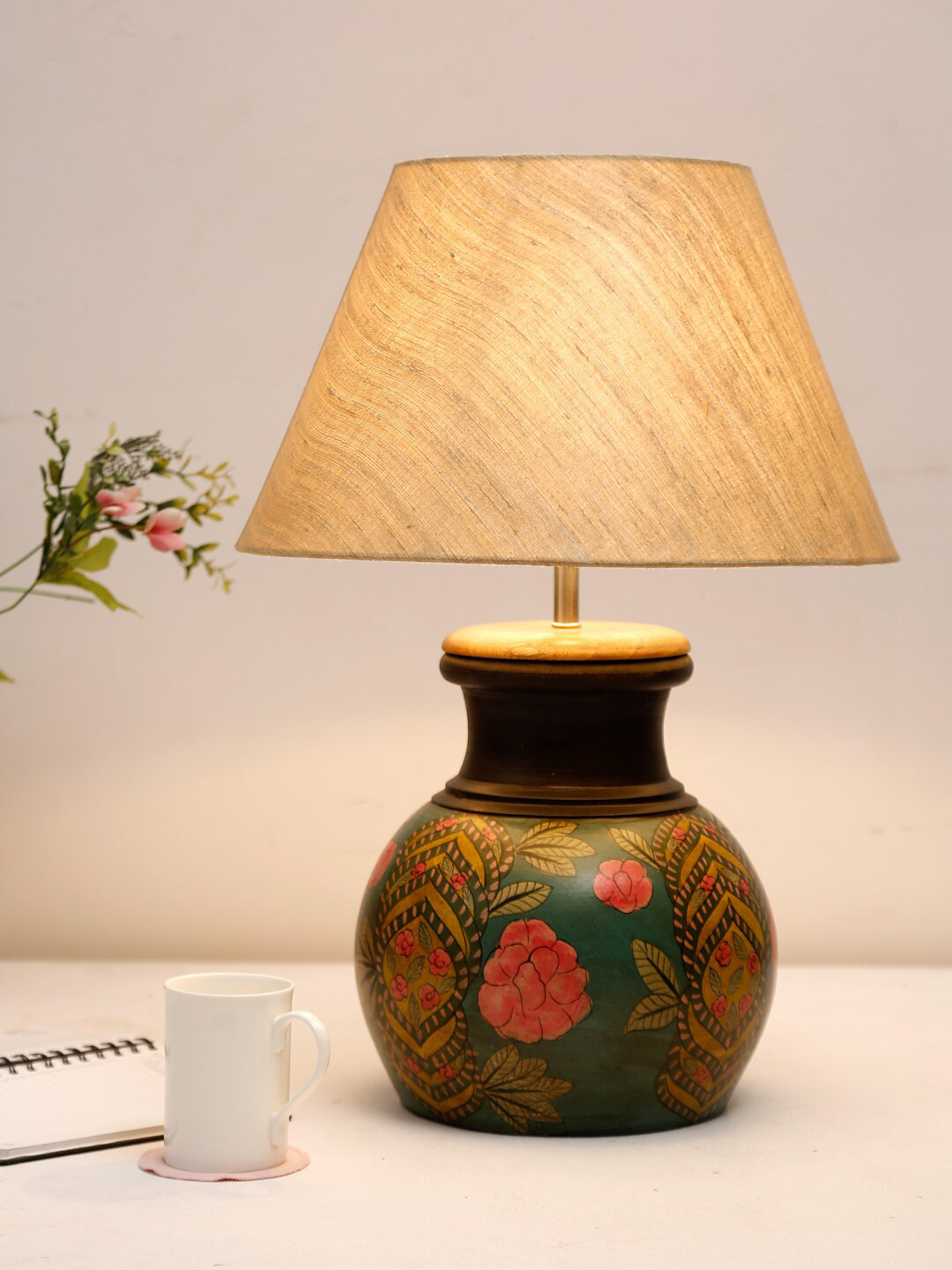 Buy Fabindia Beige & Black Contemporary Terracotta Riti Handpainted ...