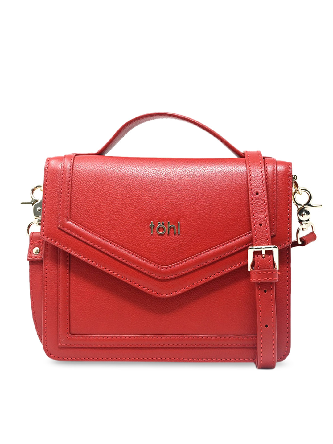 Buy Tohl Red Leather Structured Satchel - Handbags for Women 14634060 ...