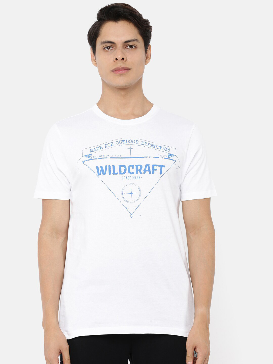 Buy Wildcraft Men White Typography Printed T Shirt - Tshirts for Men ...