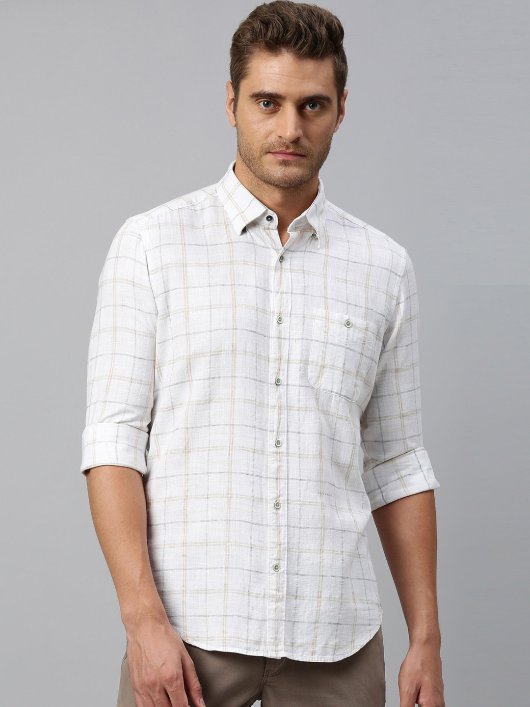 Buy RARE RABBIT Men Alfa Regular Fit Checked Shirt - Shirts for Men ...