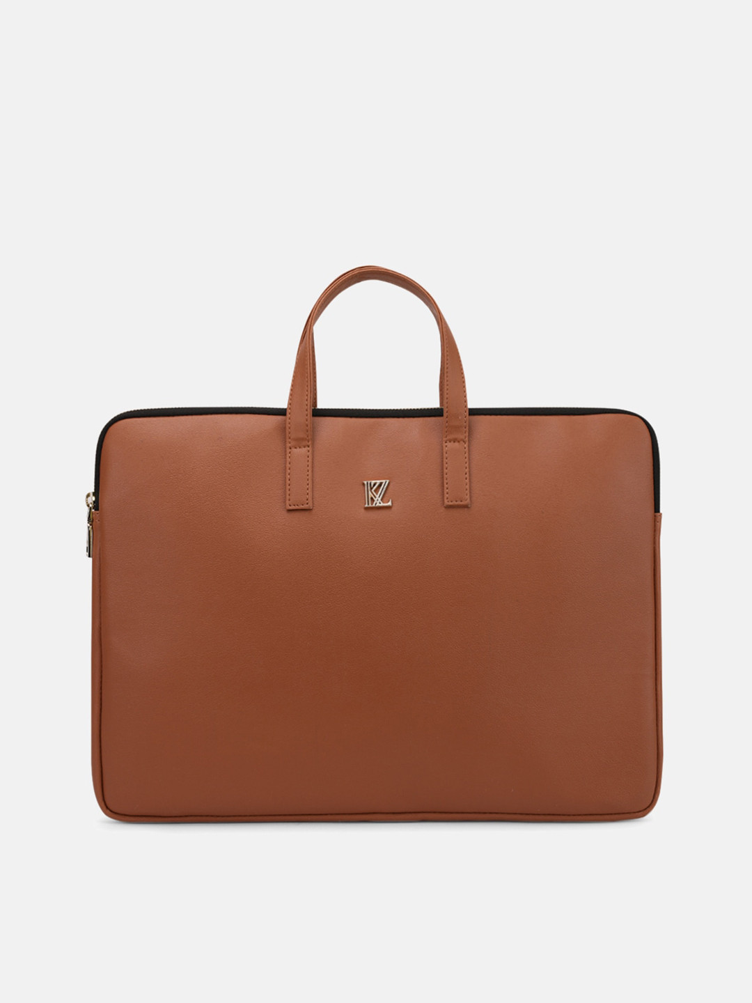 Buy Kazo Brown PU Oversized Structured Handheld Bag - Handbags for ...