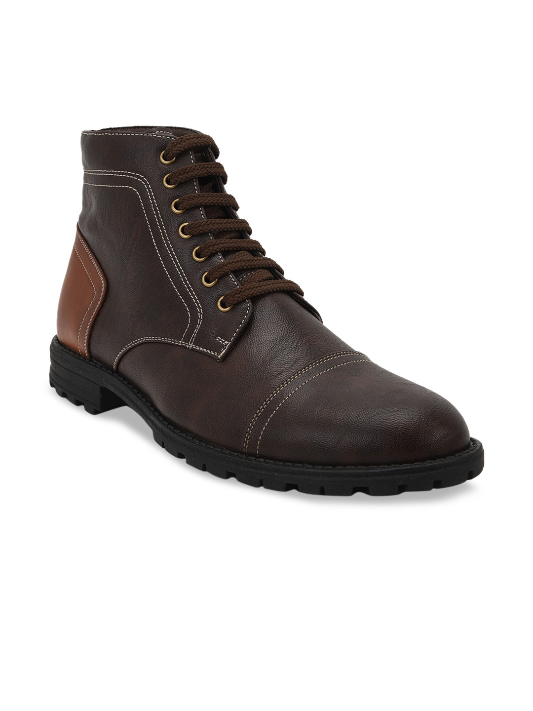 Buy Liberty Men Brown PU Flat Boots - Casual Shoes for Men 14675266 ...