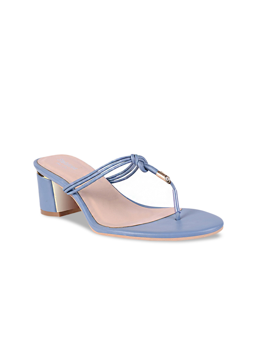 Buy Stelatoes Women Blue Block Heeled Sandals - Heels for Women ...