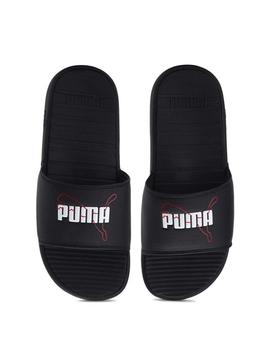 Buy Puma Men Black Printed Slip On - Flip Flops for Men 14463380 | Myntra