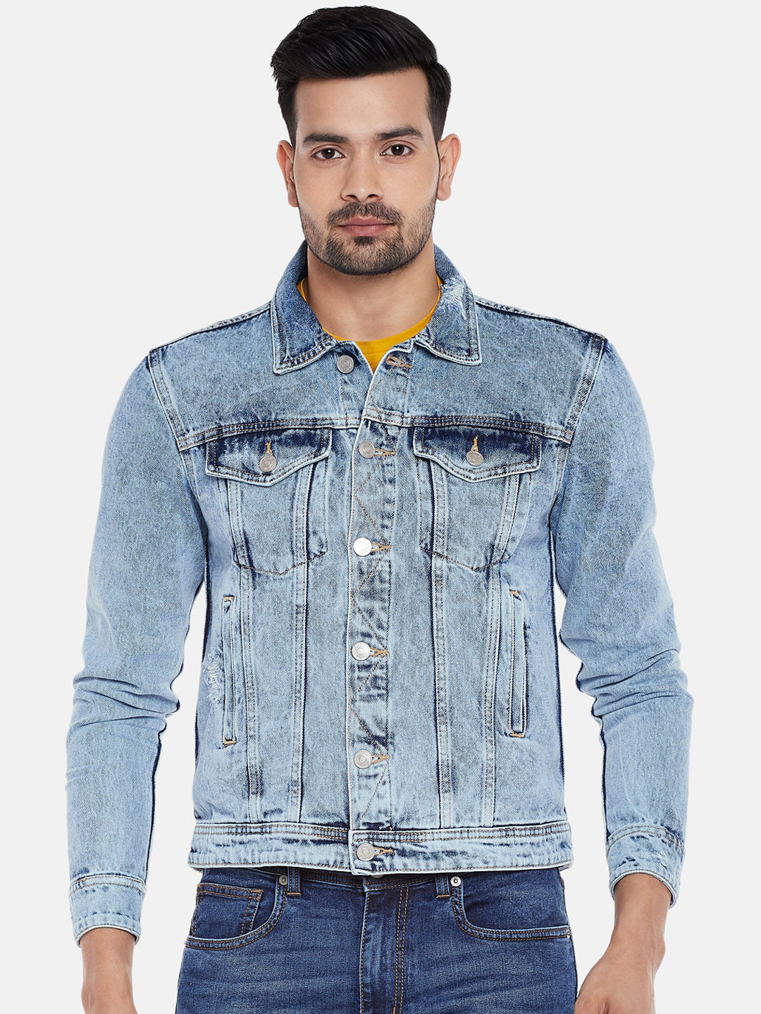 Buy People Men Blue Denim Jacket - Jackets for Men 14463132 | Myntra