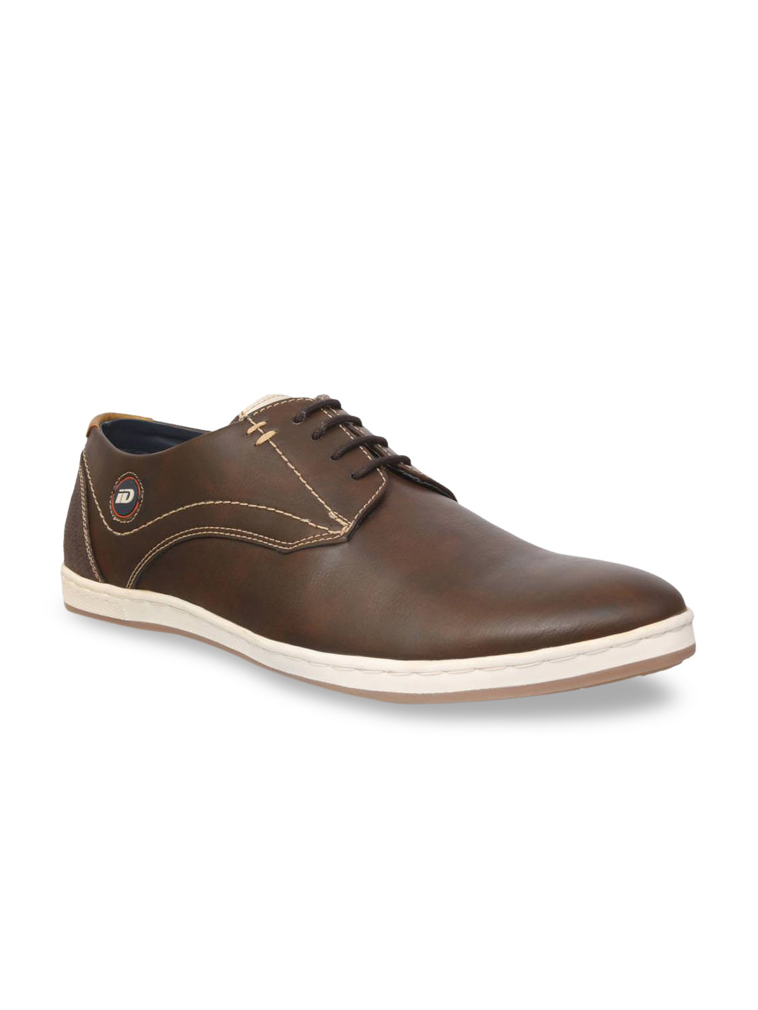 Buy ID Men Brown Leather Derbys - Casual Shoes for Men 14460082 | Myntra
