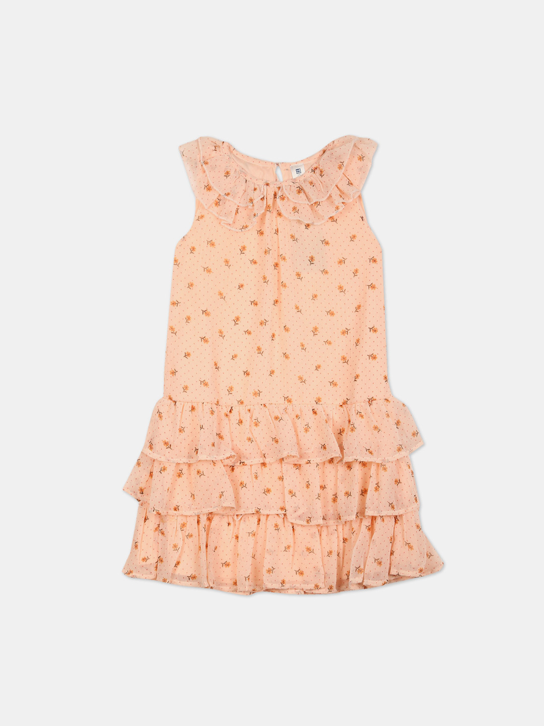 Buy Cherokee Peach Coloured Floral A Line Dress - Dresses for Girls ...