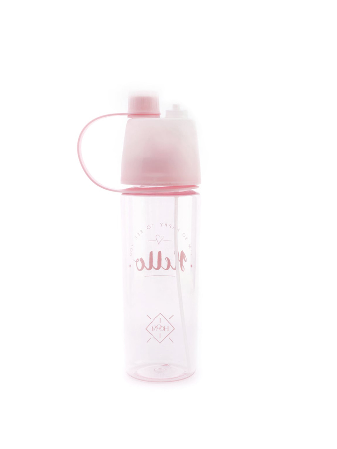 Buy HOOM Kids Pink & Transparent Typography Printed Sipper Bottle ...