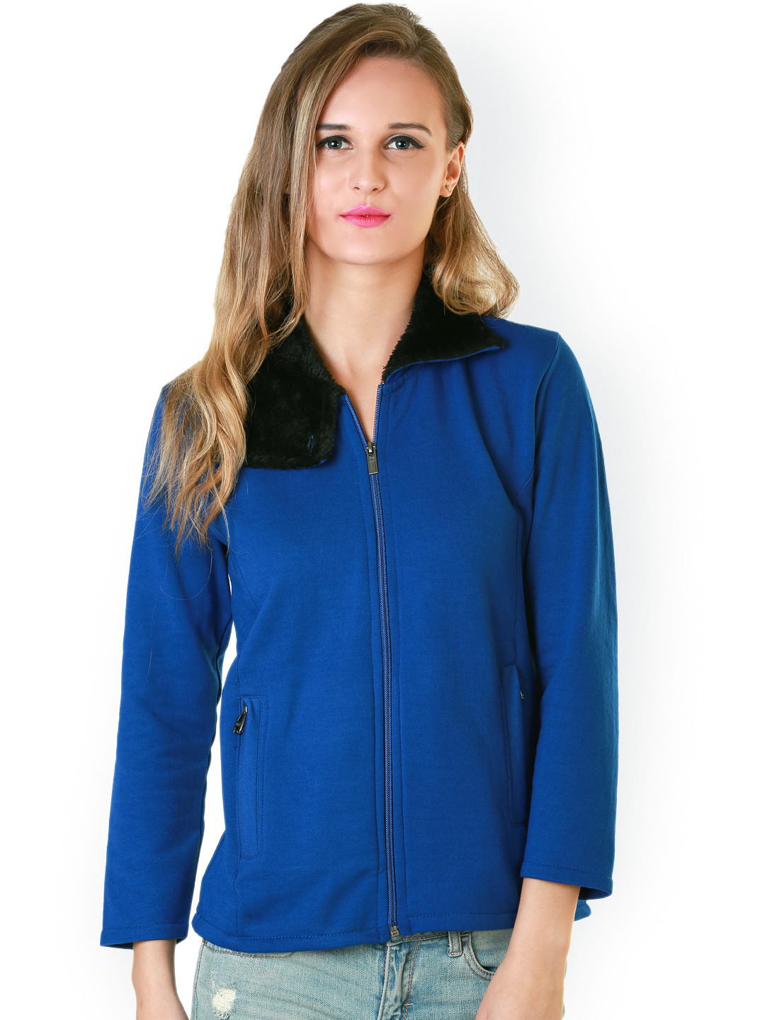 Buy Belle Fille Blue Jacket - Jackets for Women 1010460 | Myntra