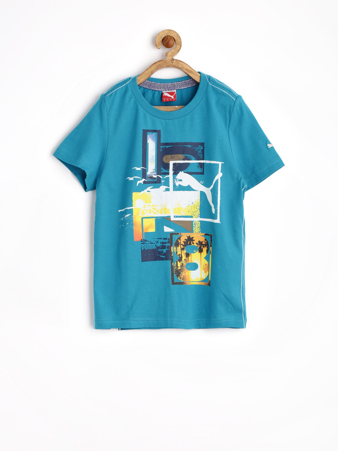 Buy Puma Boys Blue Beach Fun Pure Cotton T Shirt - Tshirts for Boys ...