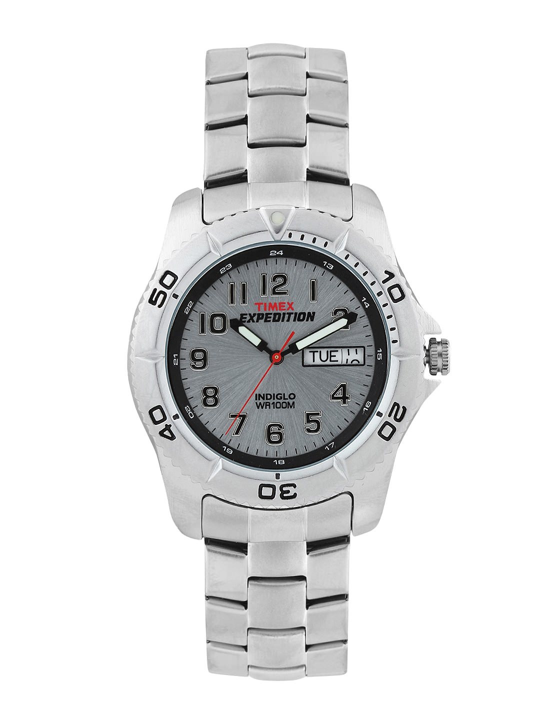 Buy Timex Expedition Men Silver Toned Dial Watch T46601 - Watches for ...