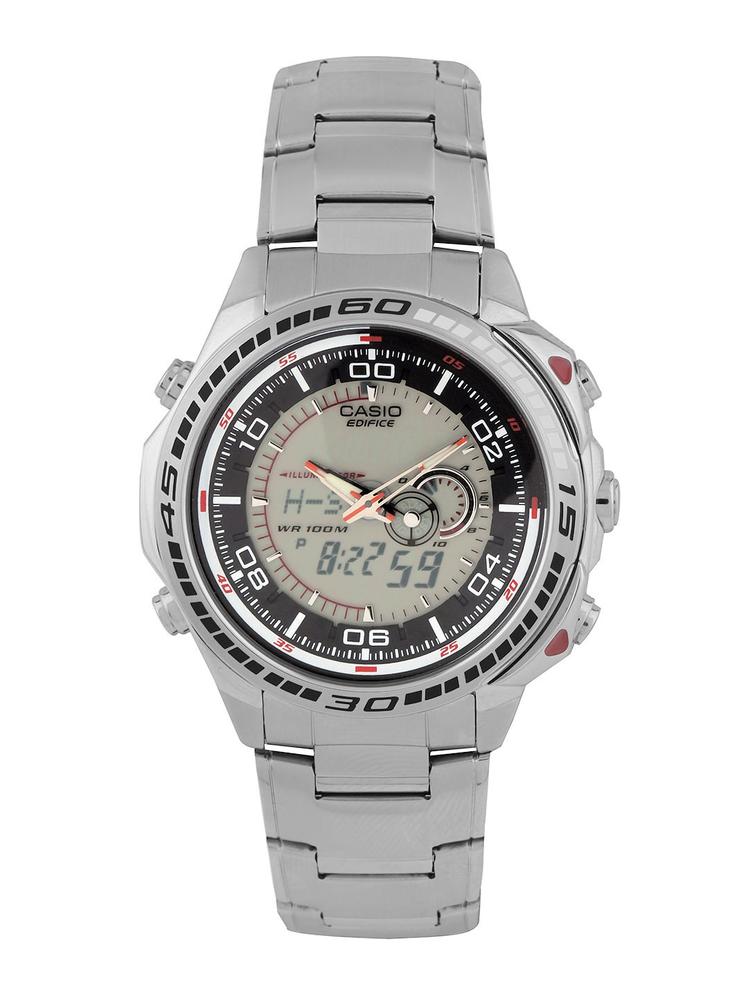Buy Casio Edifice Silver Toned Analogue & Digital Watch ED265 EFA 121D ...
