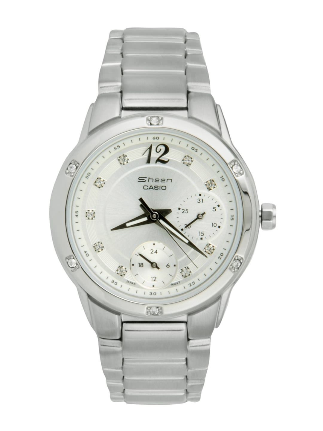 Buy CASIO Sheen Women Silver Toned Dial Analogue Watch (SH170) SHN ...