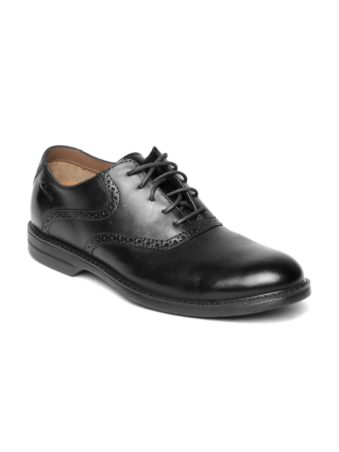 Buy Clarks Men Black Leather Formal Shoes - Formal Shoes for Men 268228 ...
