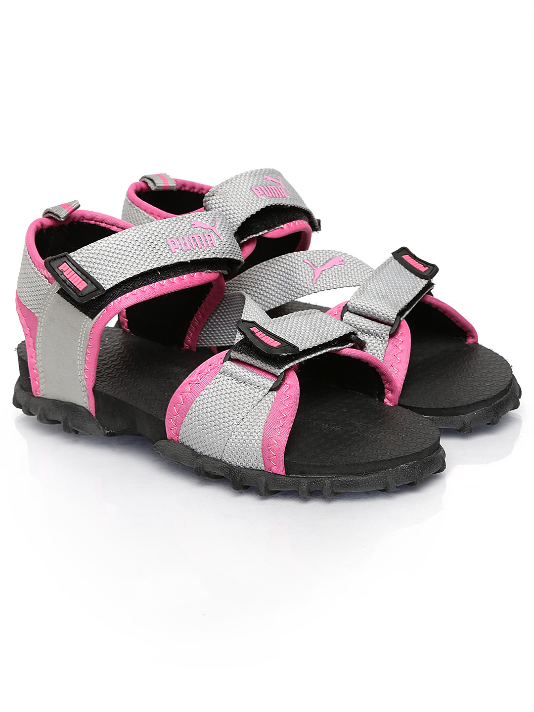 Buy Puma Women Grey & Pink Roque II Sports Sandals - Sandals for Women ...