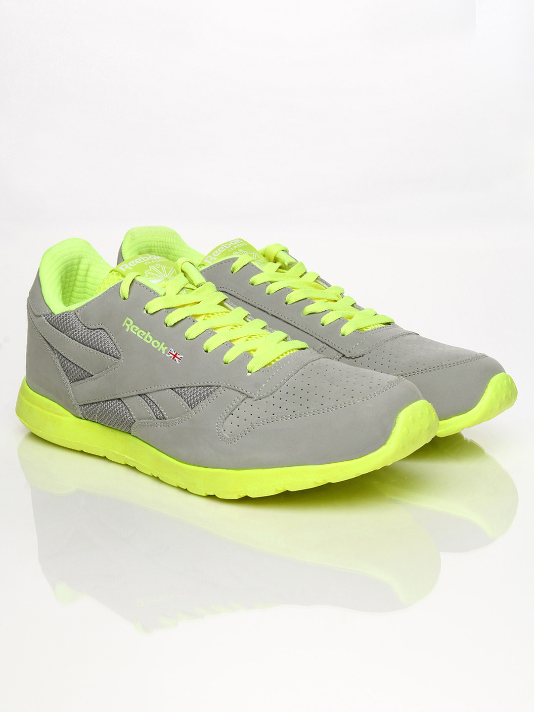 Buy Reebok Classic Men Grey CL Leather Tech Running Shoes - Sports ...