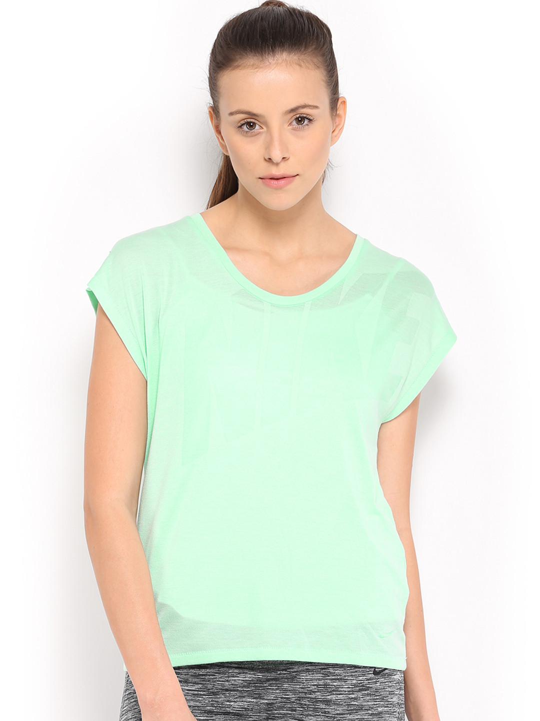 Buy Nike Sea Green Club Boxy Logo Training Tops - Tops for Women 355212 ...