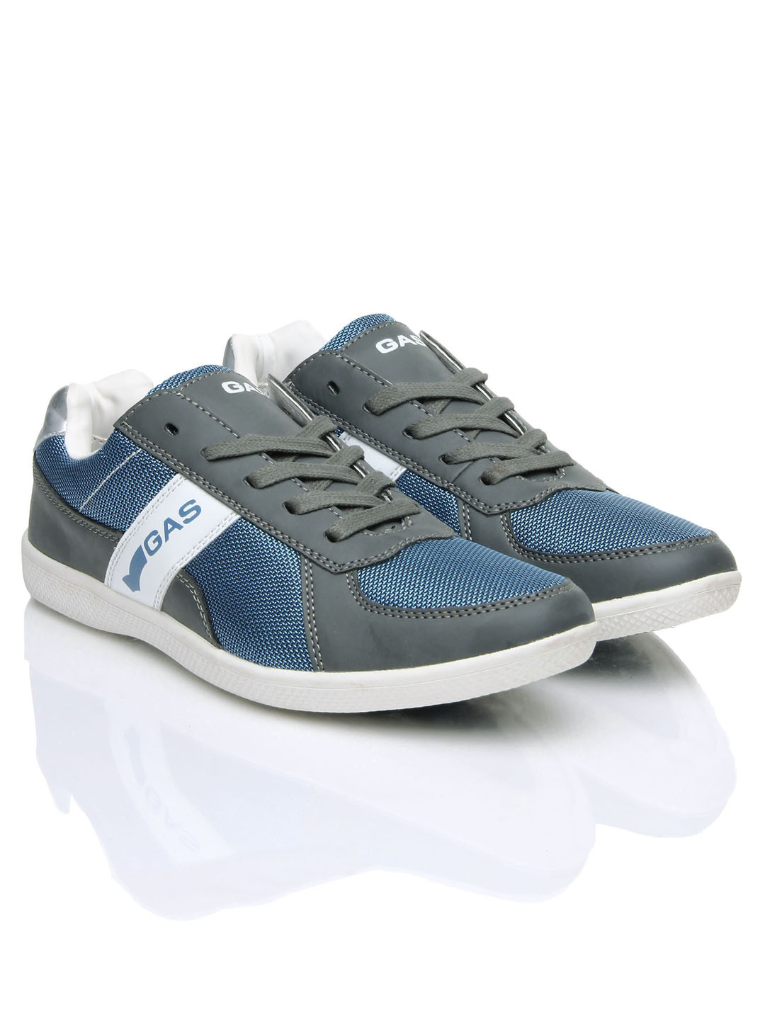 Buy Gas Men Grey & Blue Tee Casual Shoes - Casual Shoes for Men 39984 ...