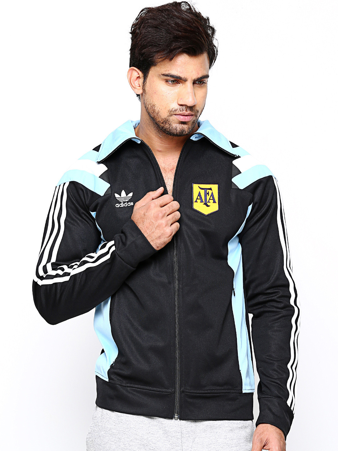 Buy Adidas Originals Men Black Argentina TT Sports Jacket - Jackets for ...