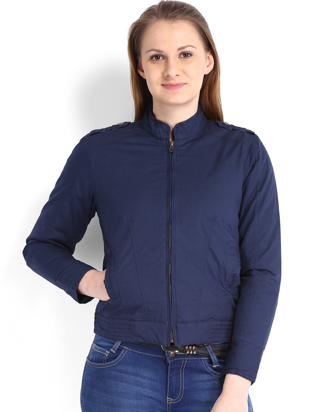Buy Wrangler Women Blue Jacket - Jackets for Women 584143 | Myntra