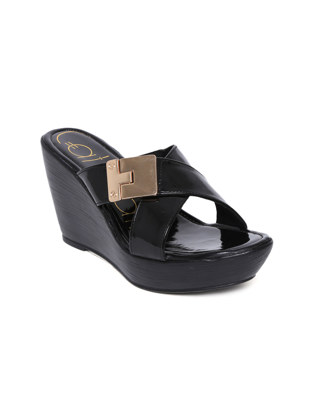 Buy Catwalk Women Black Wedges - Heels for Women 585126 | Myntra
