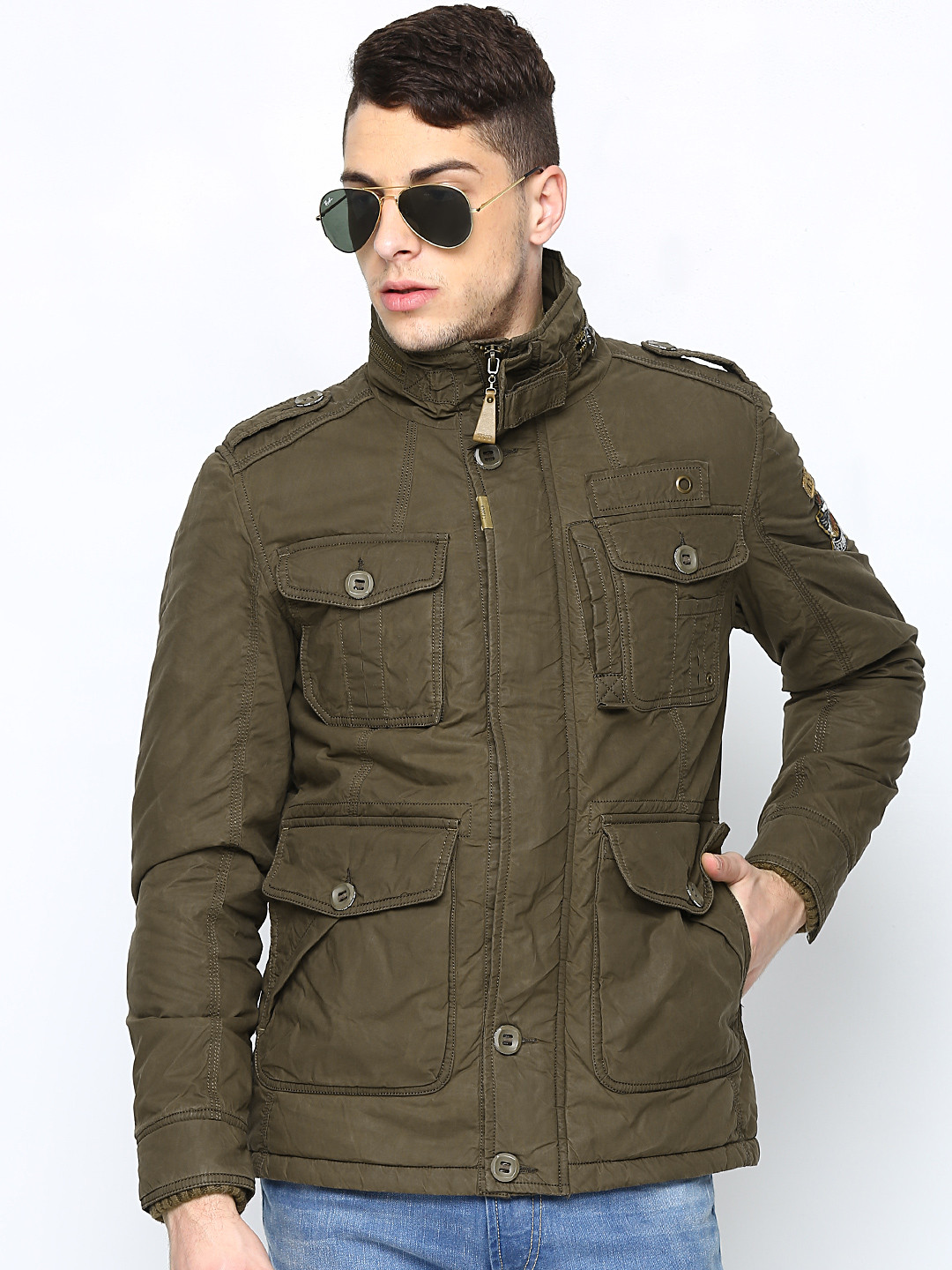 Buy Tycoon Men Olive Green Jacket - Jackets for Men 606442 | Myntra