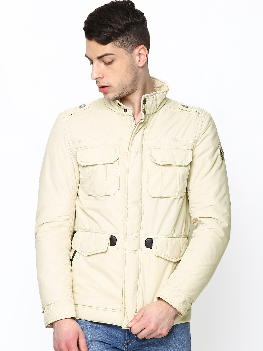 Buy Tycoon Men Cream Coloured Jacket - Jackets for Men 606484 | Myntra