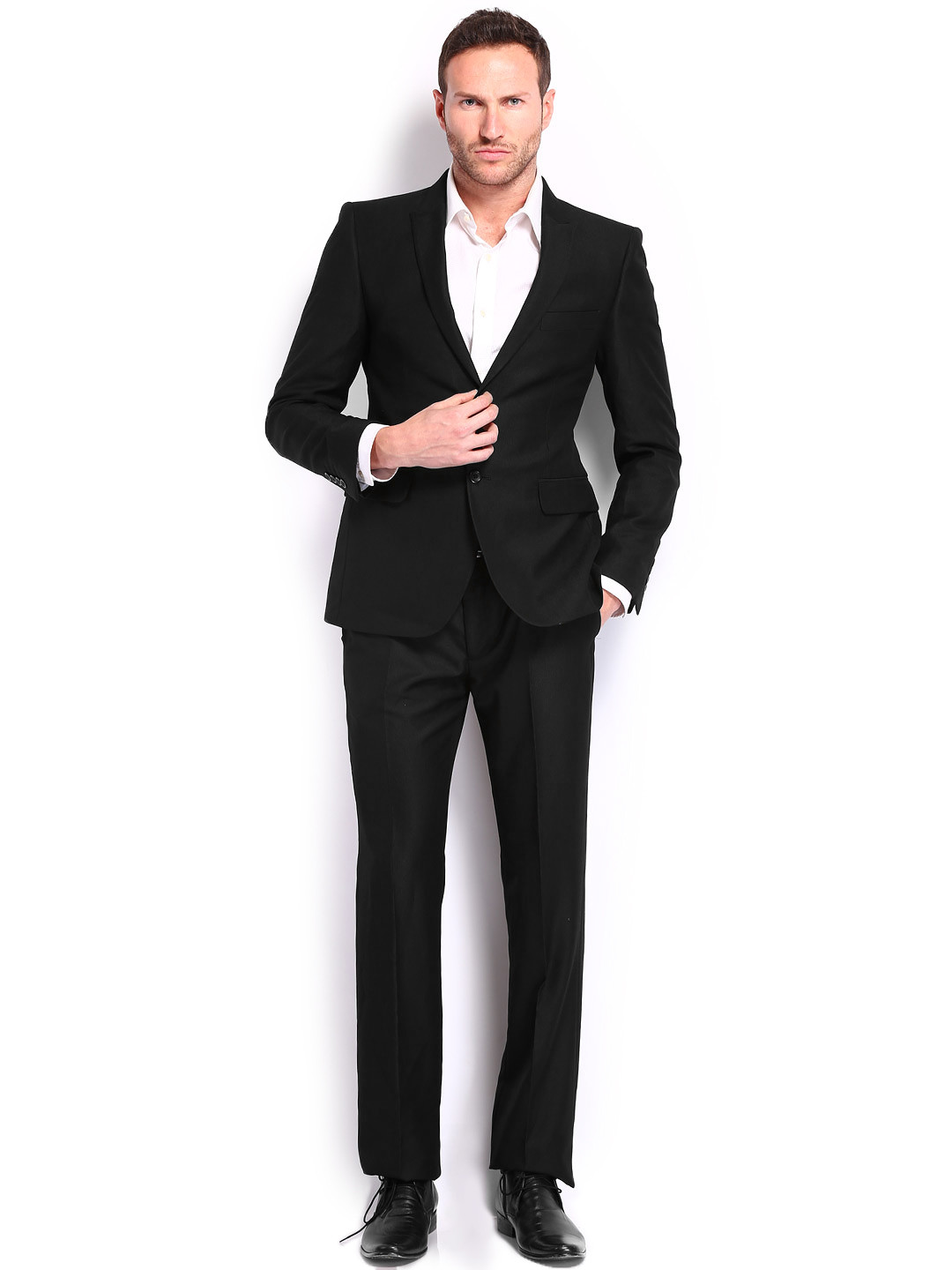 Buy Arrow New York Black Single Breasted Zero Calorie Fit Suit - Suits ...
