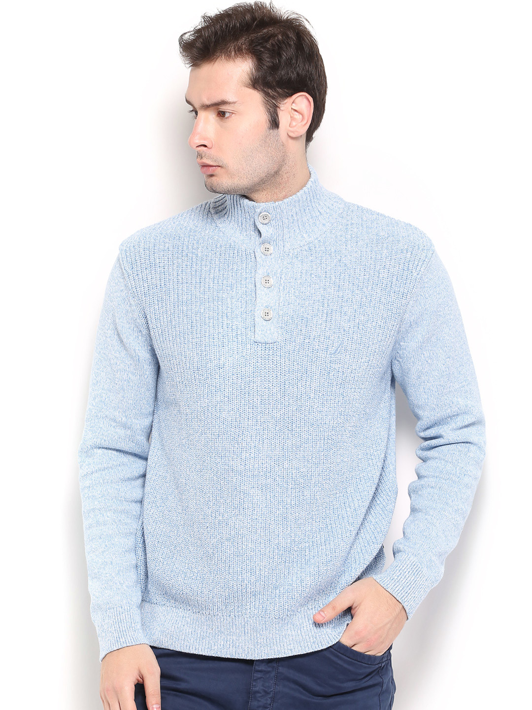 Buy Nautica Men Light Blue Sweater - Sweaters for Men 611552 | Myntra