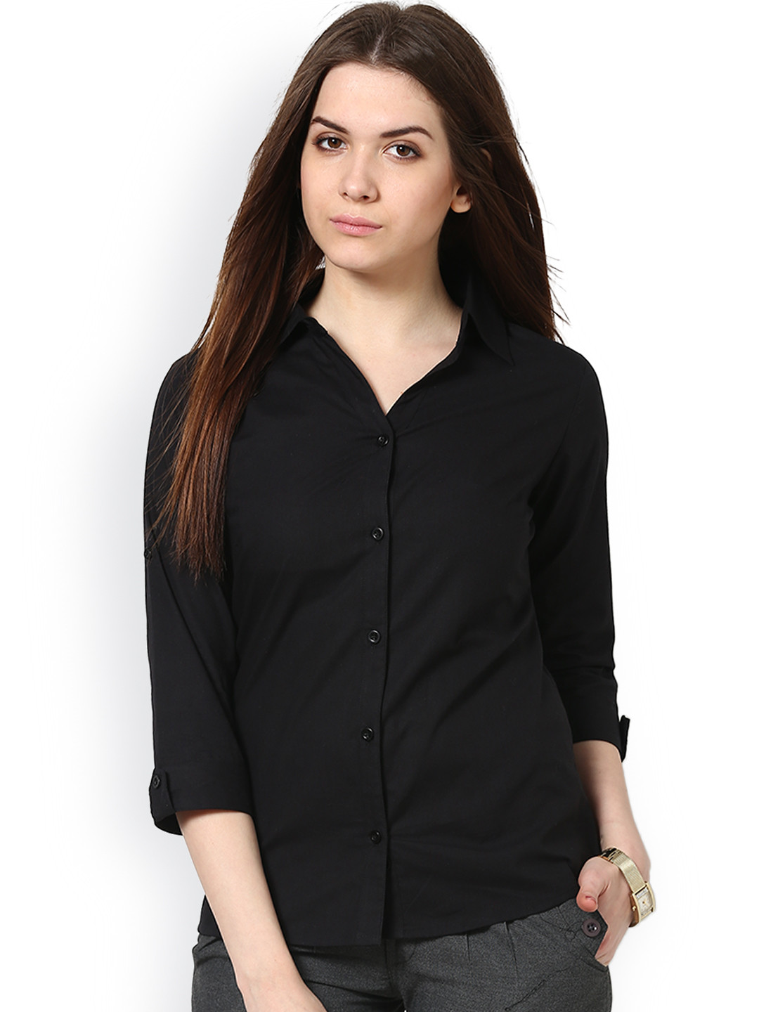 Buy The Gud Look Women Black Shirt - Shirts for Women 620437 | Myntra