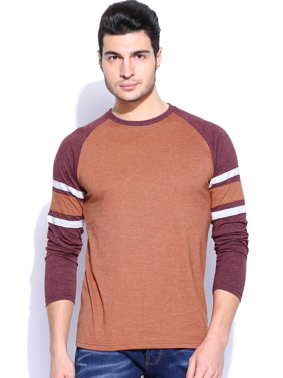 Buy Locomotive Men Rust Orange T Shirt - Tshirts for Men 621009 | Myntra