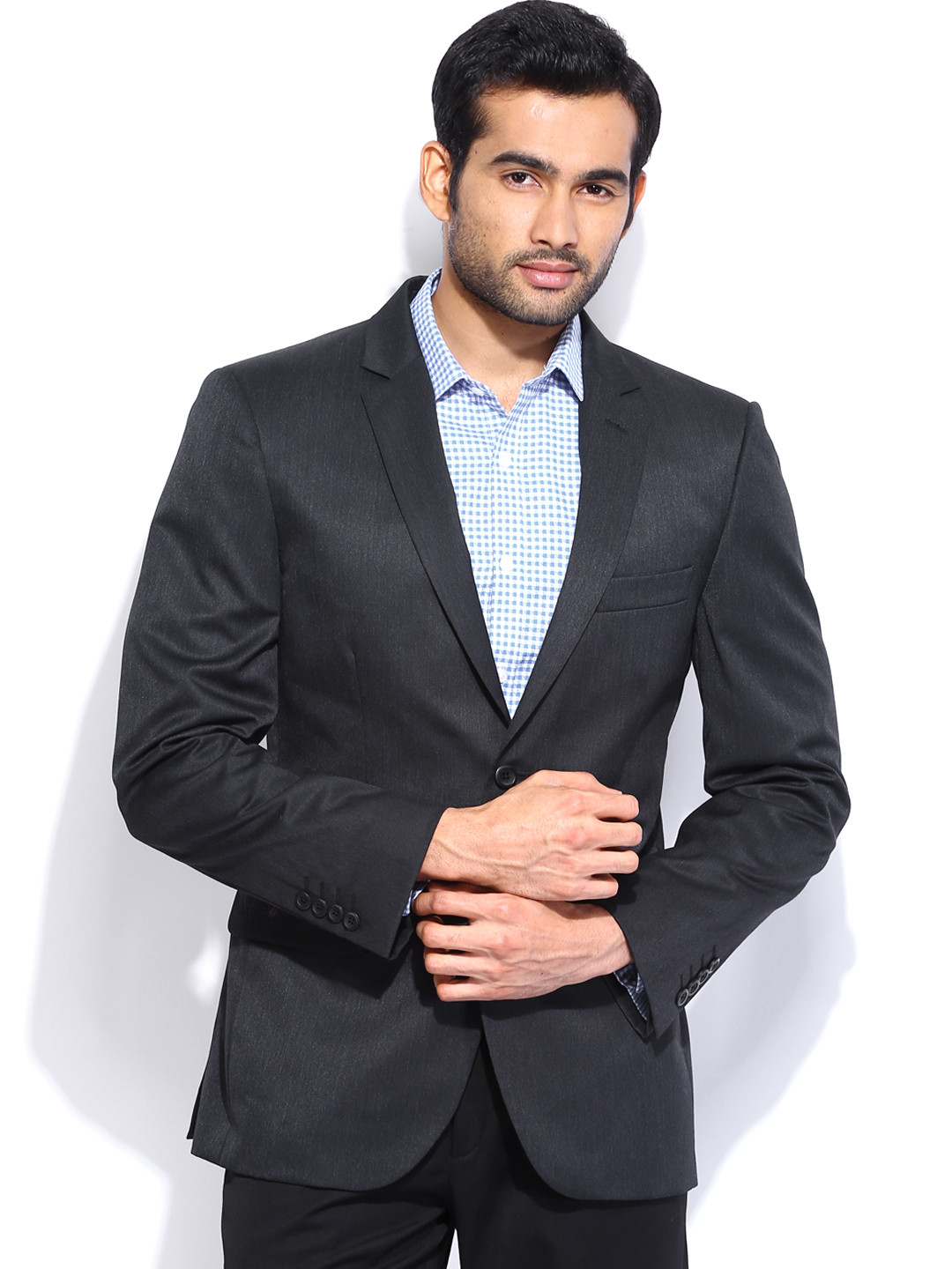 Buy Arrow Men Black Blazer - Blazers for Men 629606 | Myntra