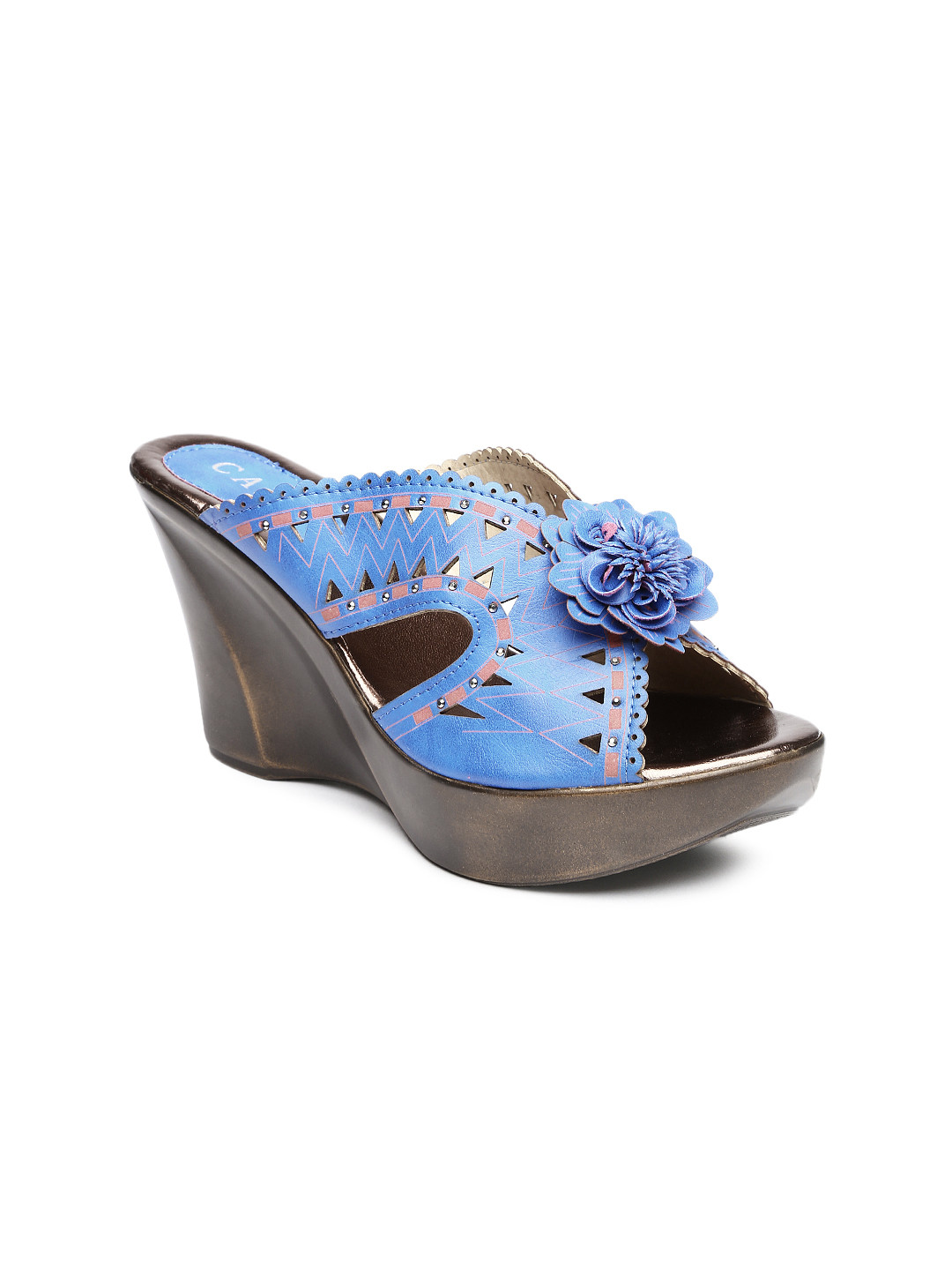 Buy Capz Women Blue Wedges - Heels for Women 640775 | Myntra