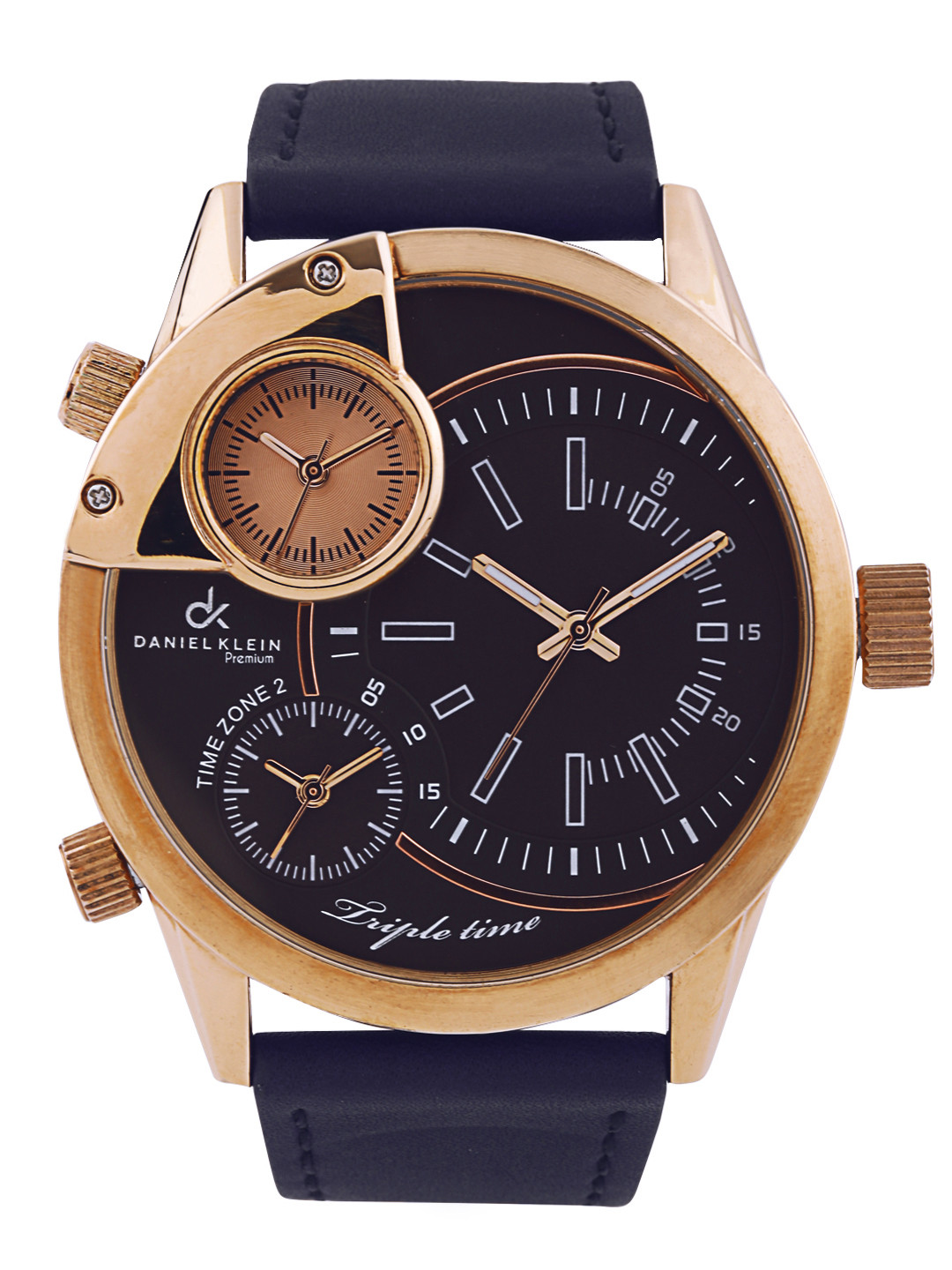 Buy Daniel Klein Premium Men Navy Triple Time Dial Watch DK10093 7 ...