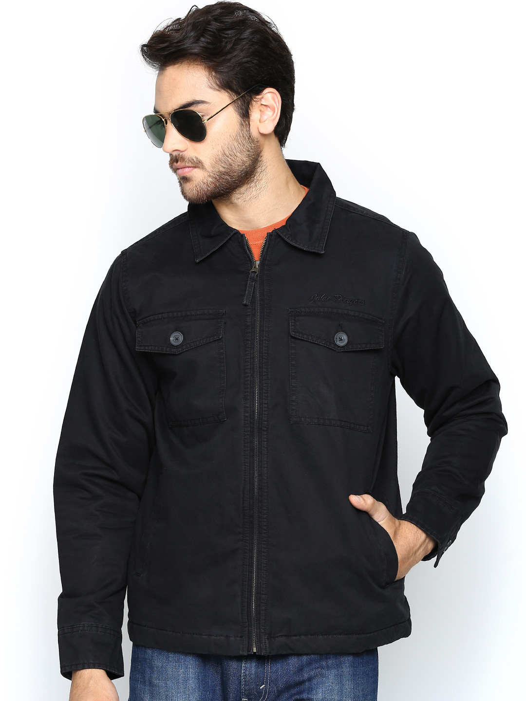 Buy John Players Men Black Jacket - Jackets for Men 672224 | Myntra