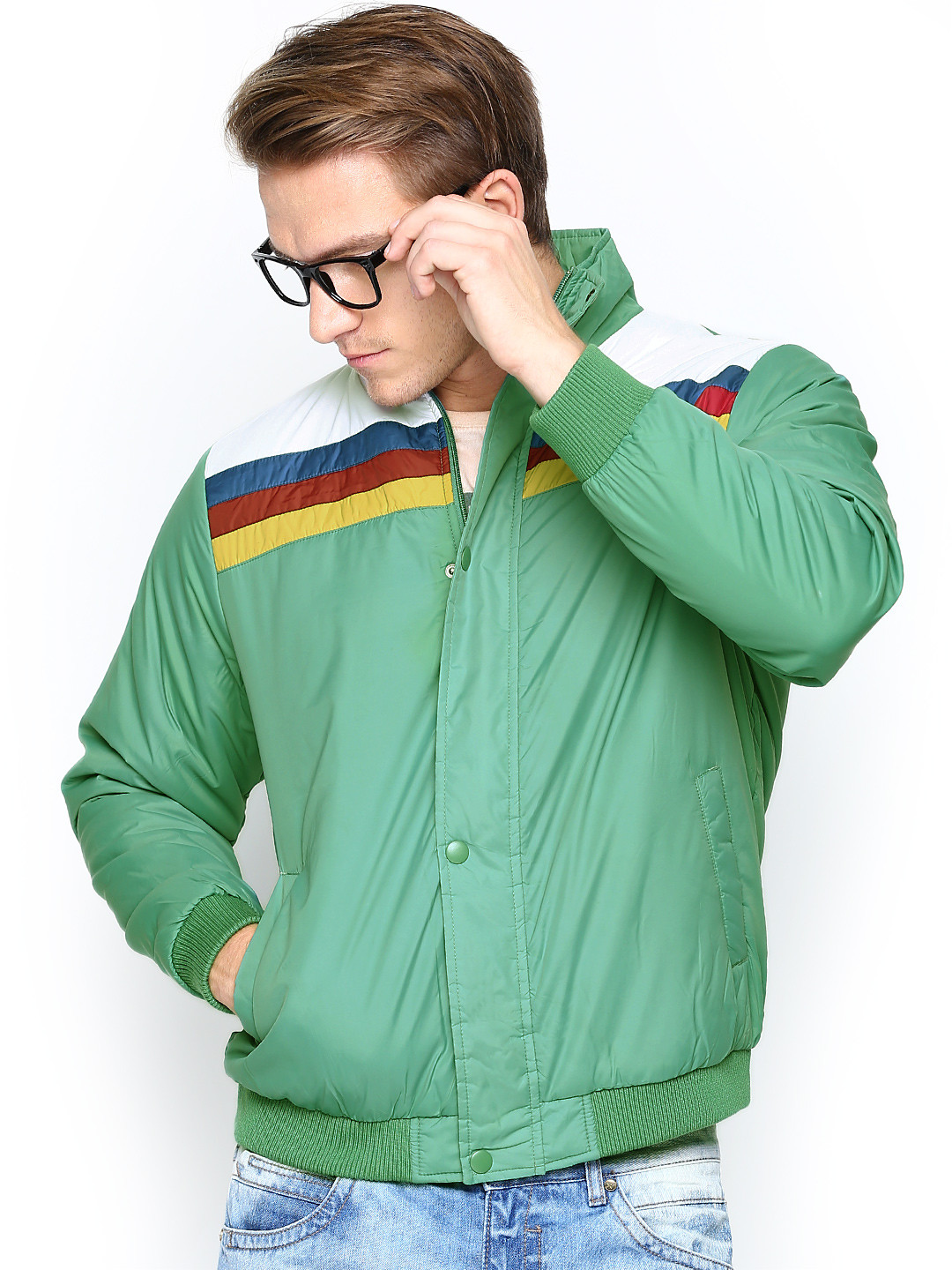 Buy John Players Men Green Jacket - Jackets for Men 672225 | Myntra