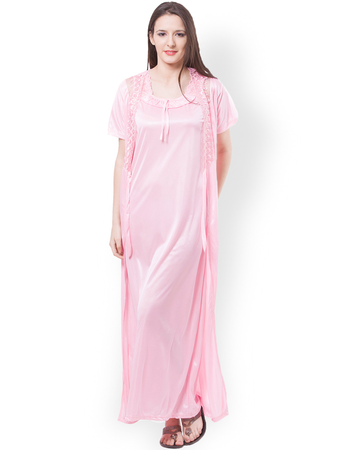 Buy Fasense Pink Nightdress Set DP117B2 - Nightdress for Women 694689 ...