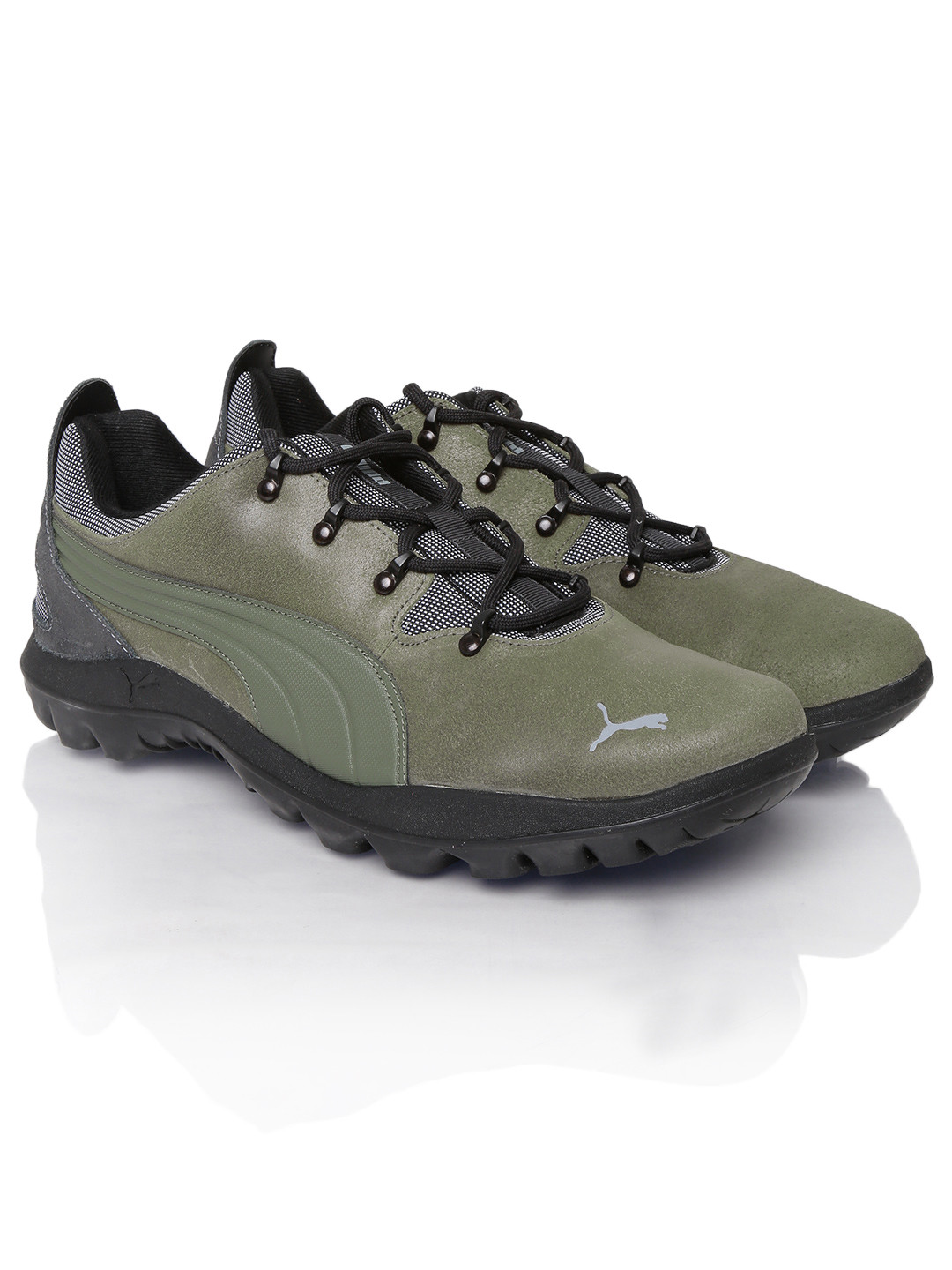 Buy PUMA Men Olive Green Silicis Low DP Casual Shoes - Casual Shoes for ...