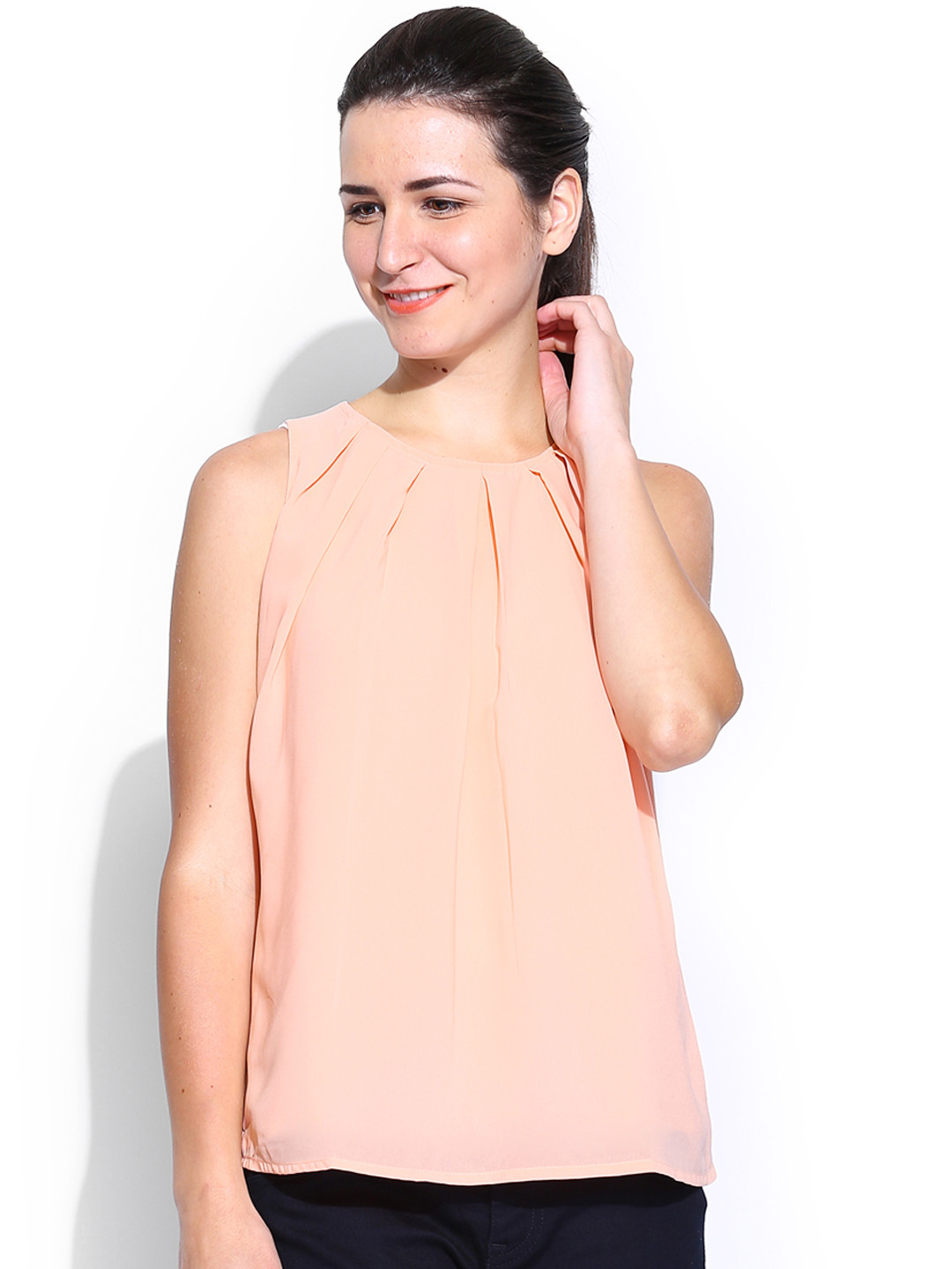 Buy Pepe Jeans Women Peach Coloured Top - Tops for Women 699574 | Myntra