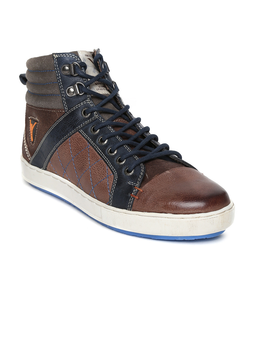Buy ID Men Brown Leather Boots - Boots for Men 706759 | Myntra