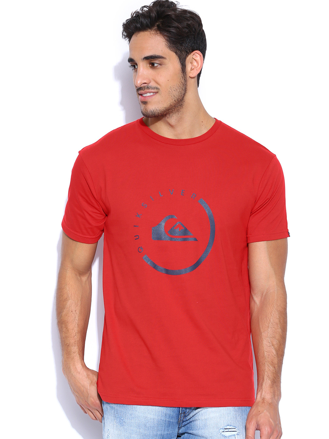 Buy Quiksilver Men Red Pure Cotton T Shirt - Tshirts for Men 715291 ...